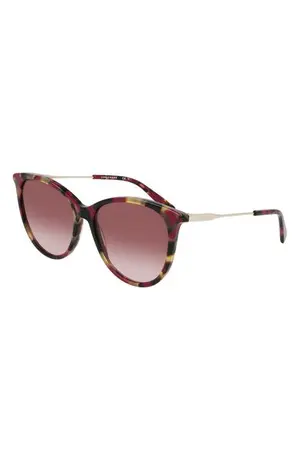 Longchamp 55mm Gradient Sunglasses - Red Havana
