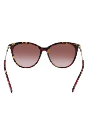 Longchamp 55mm Gradient Sunglasses - Red Havana
