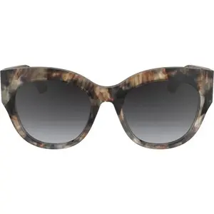 Longchamp 55mm Butterfly Sunglasses - Marble Brown Beige