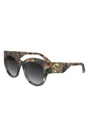 Longchamp 55mm Butterfly Sunglasses - Marble Brown Beige