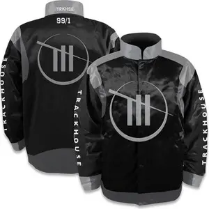 TRACKHOUSE RACING TEAM COLLECTION Trackhouse Racing Nylon Uniform Full-snap Jacket - Black