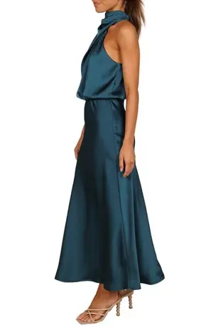PETAL & PUP Annabelle Satin Midi Dress