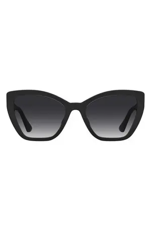 Moschino 55mm Gradient Cat Eye Sunglasses - Black