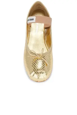 Miu Miu Metallic Ballerina - Platino
