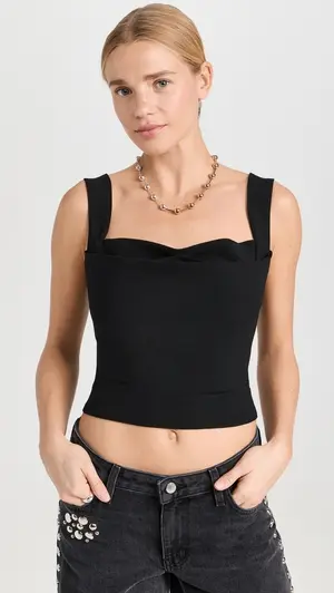 Miaou Imogene Corset Blouse - Black
