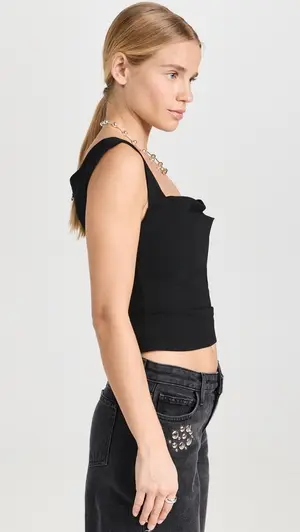 Miaou Imogene Corset Blouse - Black