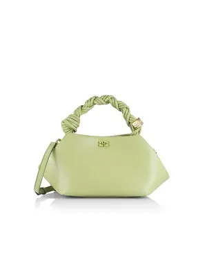 GANNI Women's Bou Leather Shoulder Bag - Caramel Cafe Mosstone