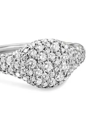 David Yurman Petite Pavé Pinky Ring In 18k White Gold