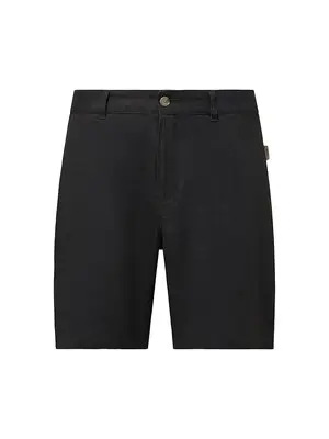 Onia Linen Fixed-waist Shorts Gunmetal