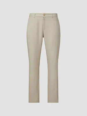 Onia Linen Flat-front Trousers - Stone