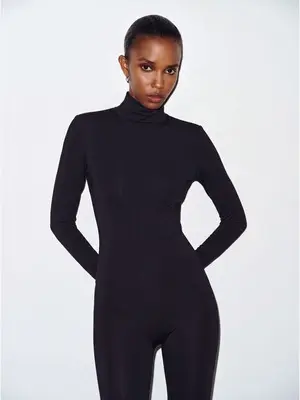 REFORMATION Cordelia Knit Bodysuit - Black