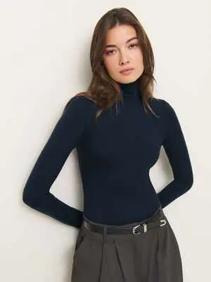 REFORMATION Cordelia Knit Bodysuit - Blue