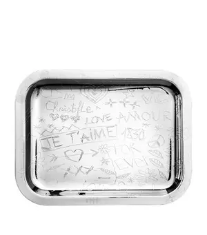 Christofle Plated Graffiti Tray - Silver
