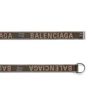 Balenciaga Logo D-ring Belt - Green