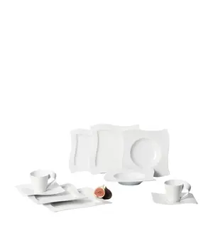 VILLEROY & BOCH Porcelain Newwave Dinner Set - White