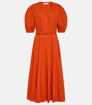 Orange Puff Sleeve