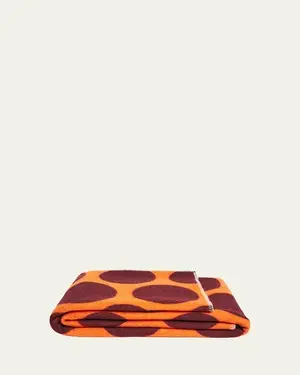 Colville Polka-Dot Throw Blanket - Orange Bordeaux