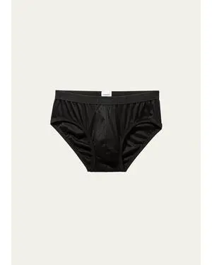 Zimmerli Sea Island Cotton Briefs - Black Pattern