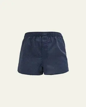 Derek Rose Plaza 21 Polka Dot Cotton Boxers - Navy