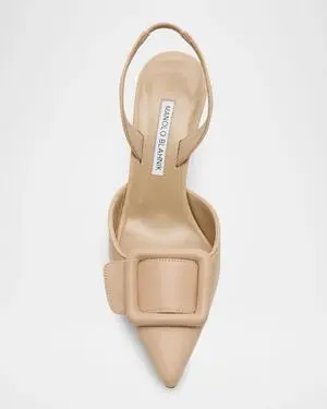 Manolo Blahnik Maysli Pumps - Beige