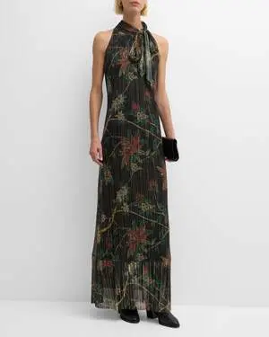 Buy Johnny Was Evelina Metallic Floral-print Maxi Dress - Multi At 25% Off  | Editorialist