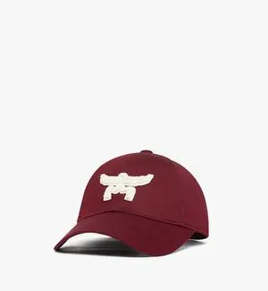 Mcm MCM Essential Logo Cap Rouge Burgundy
