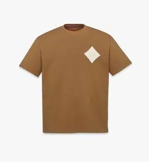 Mcm Logo Patch Bouclé T-shirt - Cognac