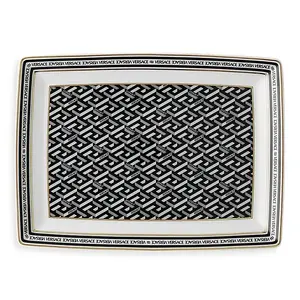 Versace La Greca Signature Letter Tray - Black