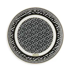 Versace La Greca Signature Bread & Butter Plate - Black