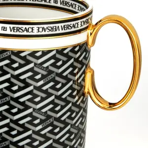 Versace La Greca Signature Salad Plate - Black