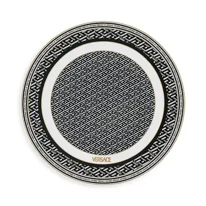 Versace La Greca Signature Service Plate - Black