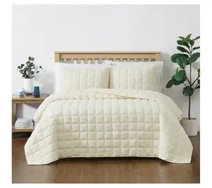 TRULY SOFT Cozy Gauze King 3 Piece Quilt Set - One-color
