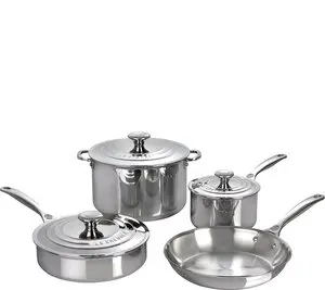 LE CREUSET Stainless Steel 7-piece Cookware Set - Silver
