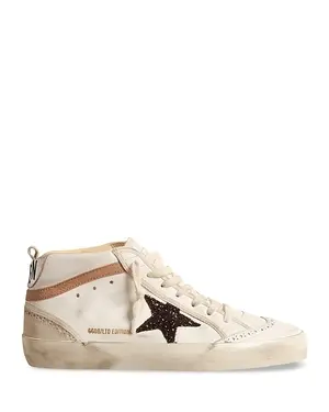 Golden Goose White Mid Top Sneakers For Women