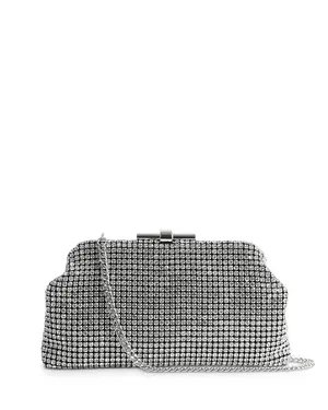 REISS Adaline Crystal Clutch - Silver