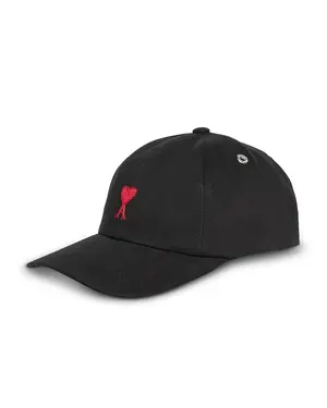AMI Paris Embroidered Logo Cap - Black