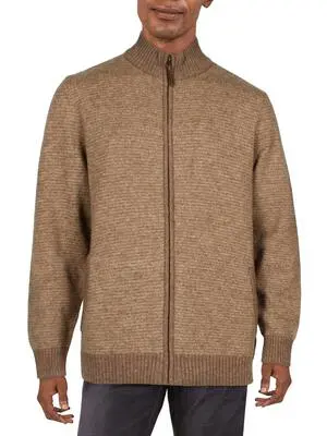 Pendleton Mens Shetland Wool Long Sleeve Full Zip Sweater - Multi