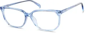 Zenni Rectangle Full Rim Frame Glasses - Blue