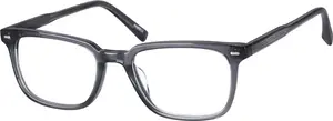 Zenni Rectangle Full Rim Eyeglasses - Dark Gray