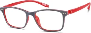 Zenni Rectangle Full Rim Eyeglasses Gray