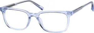 Zenni Rectangle Full Rim Eyeglasses Light Blue