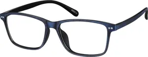 Zenni Rectangle Full Rim Eyeglasses Navy