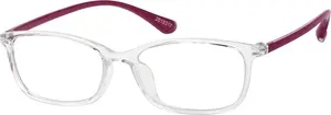 Zenni Rectangle Full Rim Universal Bridge Fit Frame - Red