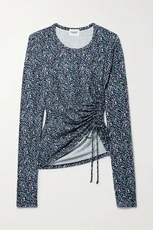MARANT ETOILE Jazzy Ruched Printed Top