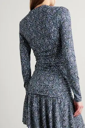 MARANT ETOILE Jazzy Ruched Printed Top