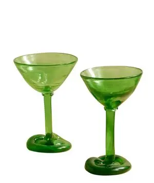 Completedworks Thaw Martini Glasses - Green