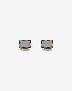 Dolce Gabbana Textured Cufflinks & Tie Clips