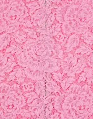 Dolce & Gabbana Branded Floral Cordonetto Lace Top