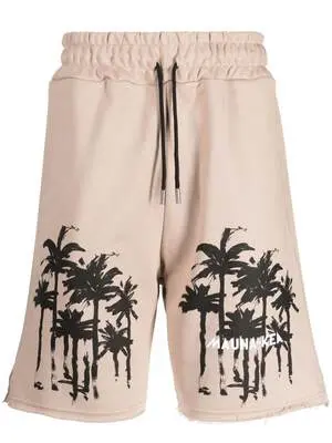 MAUNA KEA Cotton Track Shorts - Brown