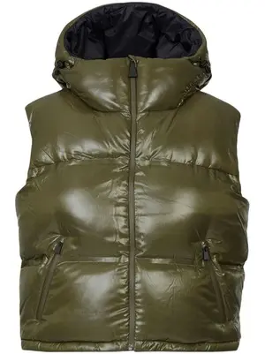Aztech Mountain Snowbird Padded Hooded Vest - Green